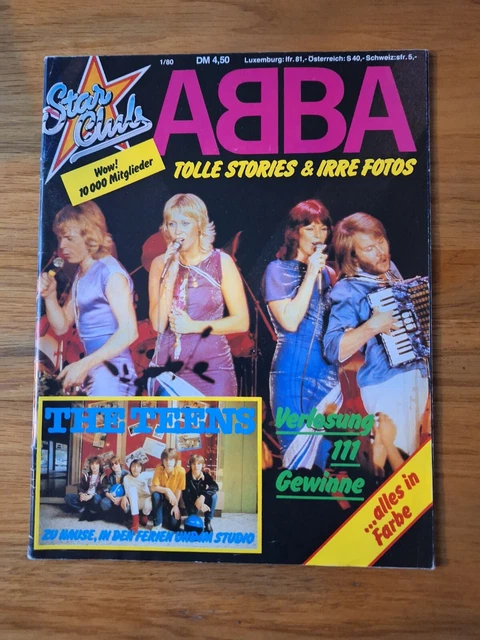 STAR CLUB MAGAZINE. ABBA Special. Germany 1980. Eurovision. Deutschland ...