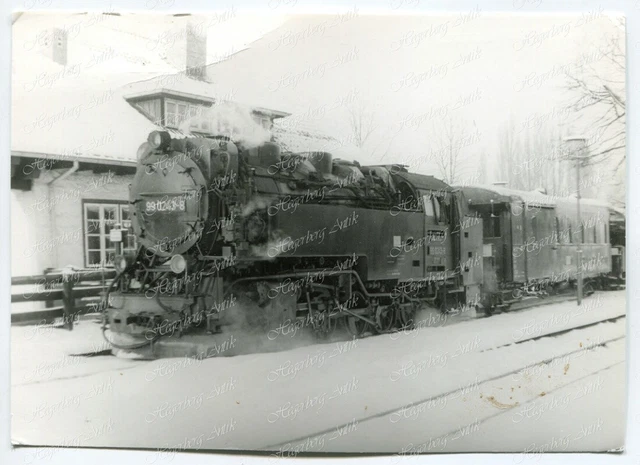 EISENBAHN FOTO DDR Dampflok DR 99 0243 Benneckenstein 12/1982 (A2123 ...