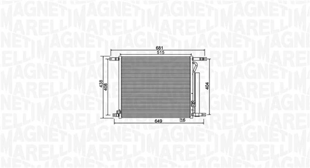 MAGNETI MARELLI KONDENSATOR Klimaanlage 350203966000 für CHEVROLET AVEO ...