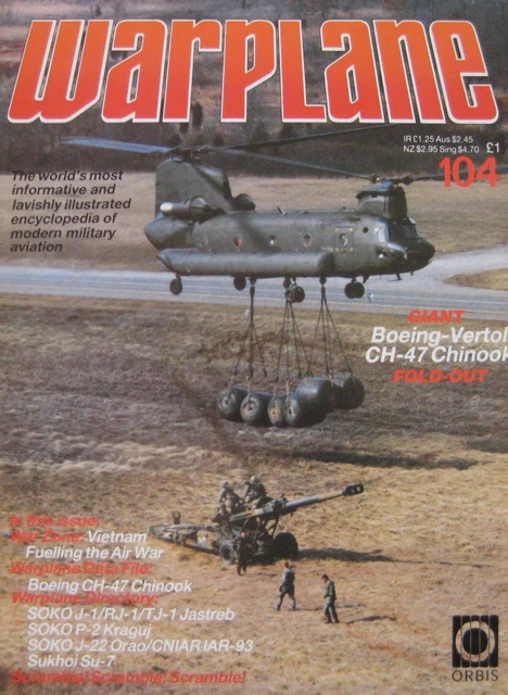 WARPLANE MAGAZINE ISSUE 104 Boeing CH-47 Chinook cutaway drawing £7.99 ...