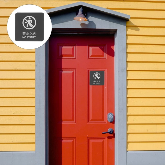 ACRYLIC NO ENTRY Sign Door Wall Reminder Room No Entry Sign Acrylic ...