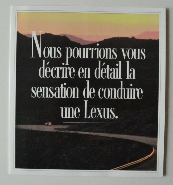 1990S LEXUS SPEC Full Line Dealer Brochure - English - Canada $12.00 ...