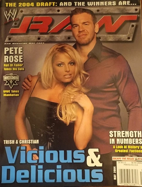 WWE RAW MAGAZINE May 2004 Trish Stratus Christian **Has Poster** £10.25 ...
