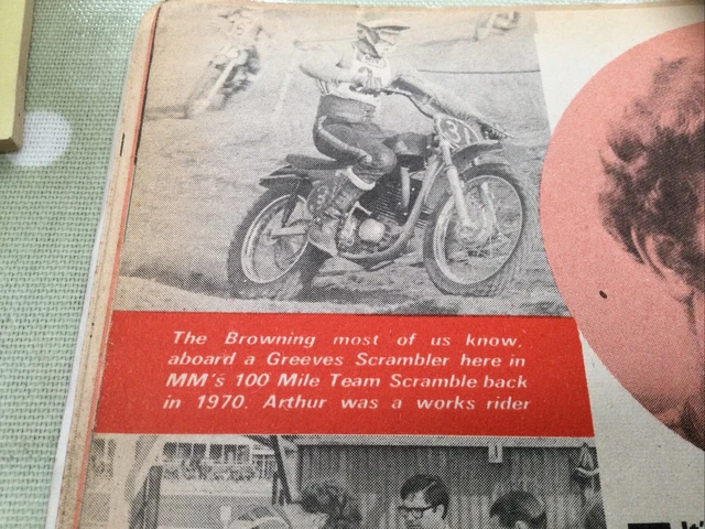 ARTHUR BROWNING SCRAMBLER Speedway Rider Motorcycle Period Article. EUR ...