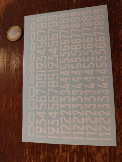 DECALCOMANIE DECALS ANCIEN Wrc Pub Rallye Chiffres Blancs 1/24 EUR 7,00 ...