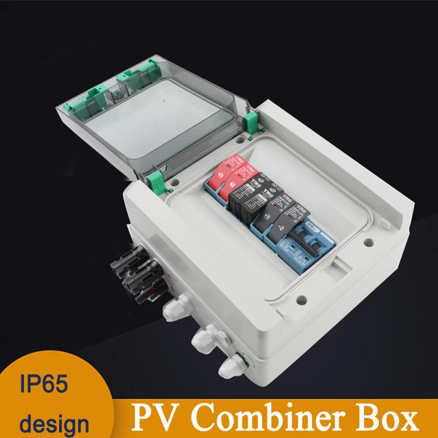 SOLAR PV COMBINER Box 15A Circuit Breaker Junction Box for Solar Panel ...