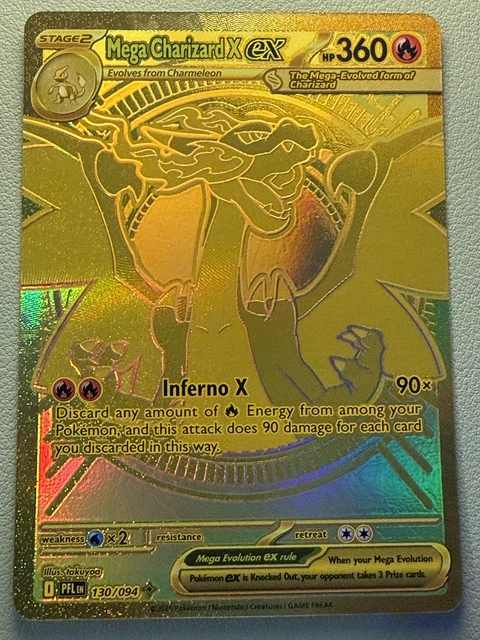 POKÉMON TCG PHANTASMAL Flames - Mega Charizard X EX Gold Mega Hyper ...