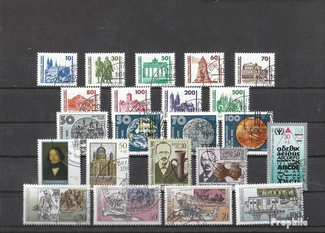 BRIEFMARKEN DDR 1990 1990 Deutsche Post D-Mark gestempelt EUR 24,99 ...