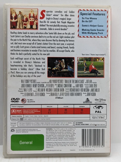 THE SANTA CLAUSE DVD Reg 4 PAL PreOwned Tim Allen Judge Reinhold Wendy Crewson $2.99 - PicClick AU