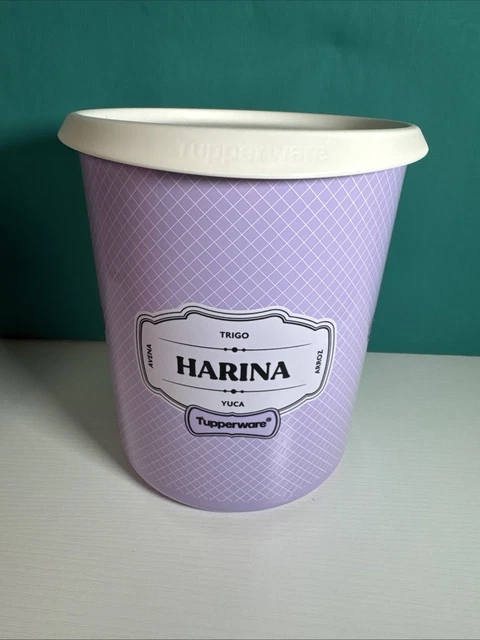 TUPPERWARE ONE TOUCH Canister Purple "Harina" Flour 12.5 Cups (C ...
