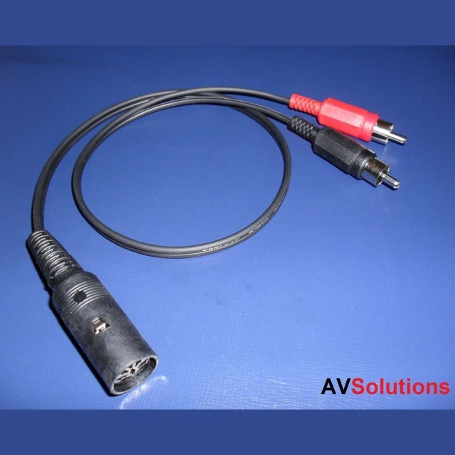 B&O - BANG & Olufsen 7-Pin DIN Socket to RCA Plugs Output Cable BLK HQ ...