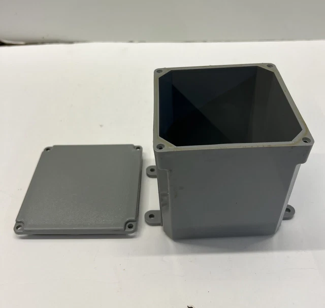 CARLON MOLDED JUNCTION Box PVC Gray 4" x 4" x 4" E987N BRAND NEW $17.99 ...