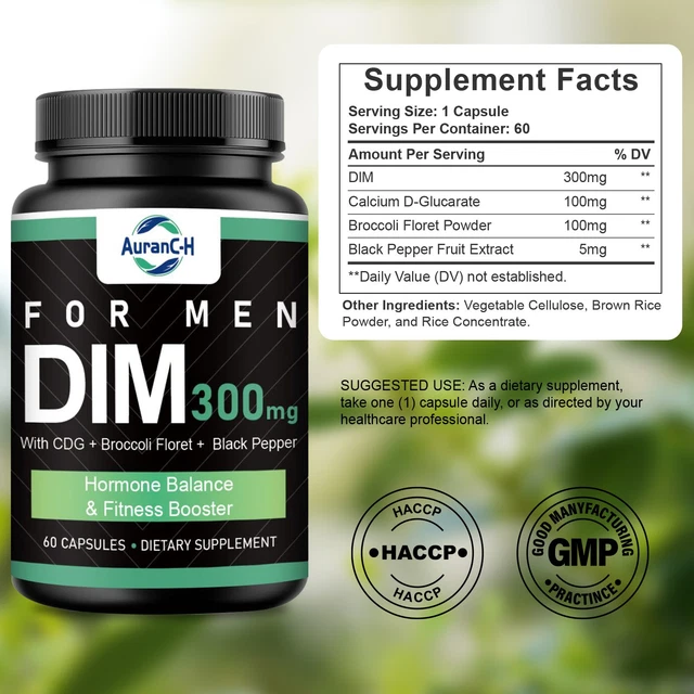 ESTROGEN BALANCE FOR Men | DIM 300mg & Calcium D-Glucarate | Advanced ...