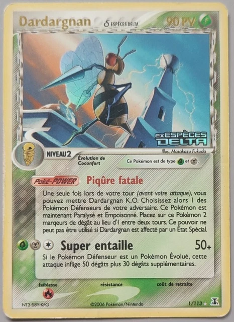 CARTE POKEMON DARDARGNAN 1/113 Holo Reverse rare Bloc ex Espèces DELTA ... CARTE POKEMON DARDARGNAN 1/113 Holo Reverse rare Bloc ex Espèces DELTA ...
