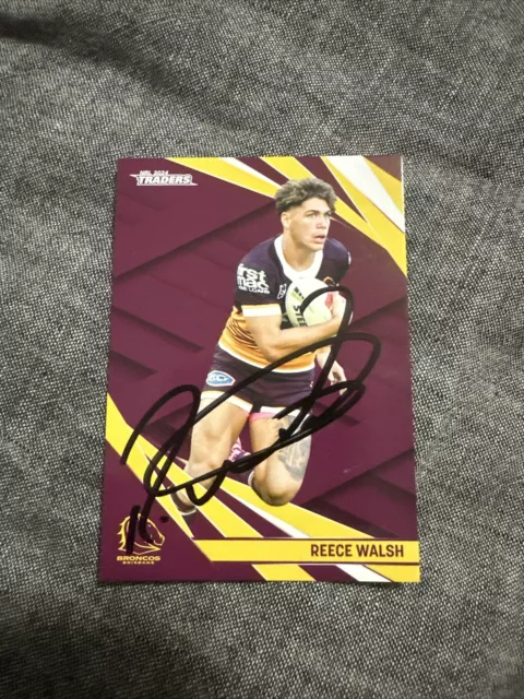 SIGNED REECE WALSH Brisbane Broncos 2024 NRL Traders Card $22.00 ... SIGNED REECE WALSH Brisbane Broncos 2024 NRL Traders Card $22.00 ...