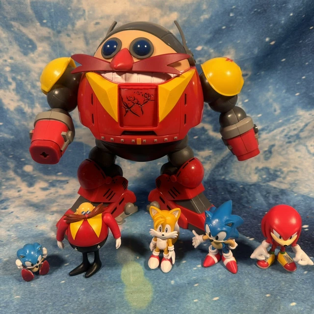 SONIC THE HEDGEHOG Dr Robotnik Giant Eggman Robot Battle Figures Bundle ...