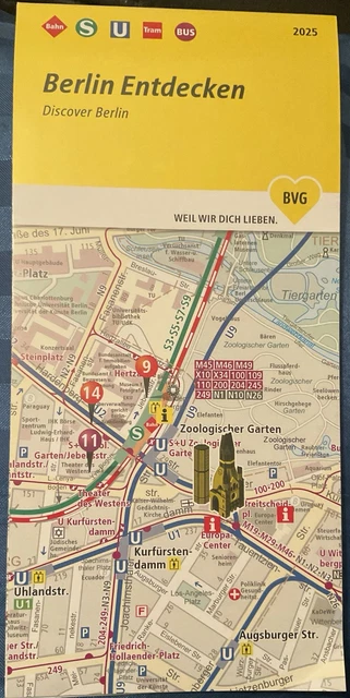 BVG BERLIN INNENSTADTPLAN CityMap Liniennetzpläne Network Tram Metro ...