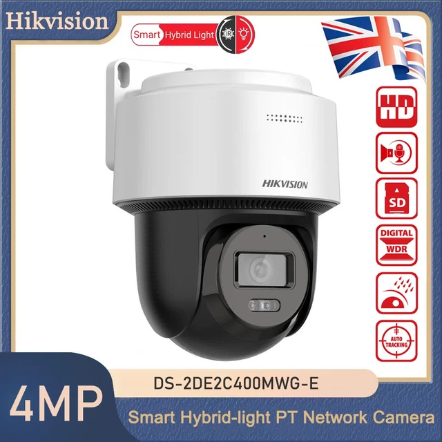 HIKVISION DS-2DE2C400MWG-E 4MP Dual Light Full Color IP Camera POE Auto ...
