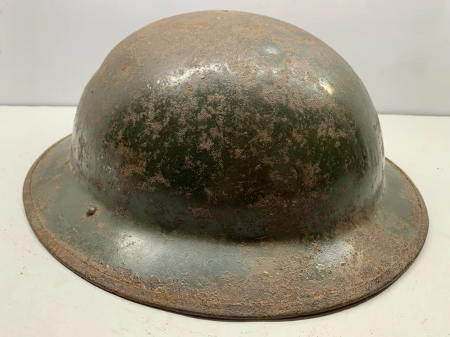 ORIGINAL BRITISH ARMY Mk1* Brodie Helmet - WW1 / WW2 Combat Sevice ...