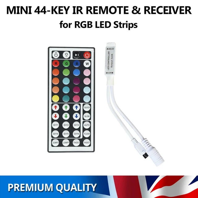 IR REMOTE CONTROLLER 44 Key Latest 12V For RGB 3528 5050 LED Light ...