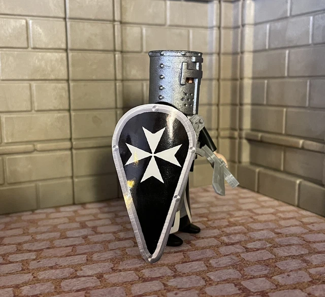PLAYMOBIL TEMPLARIO CUSTOM Cruzado knight Templar Chevalier Templier ...