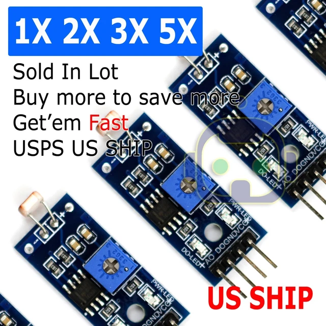 LDR PHOTORESISTOR PHOTORESISTOR Light Detection Sensor Module Arduino ...