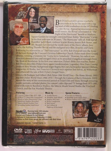 BOB DYLAN-ROLLING THUNDER & the Gospel Years (DVD 2005) New & Sealed ...