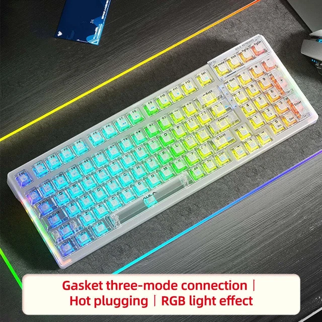 F98 MECHANICAL KEYBOARD Gaming Keyboard Wired Keyboard Swappable 99 ...