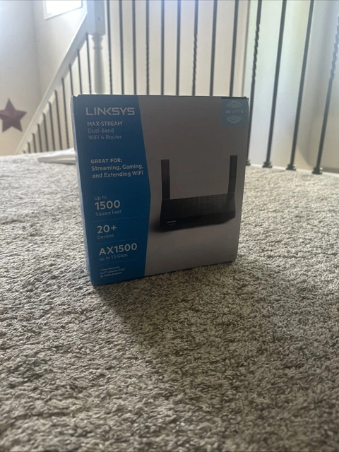 LINKSYS DUAL-BAND MAX-STREAM Mesh WiFi 6 Router AX1500 (MR7340) - Used ...
