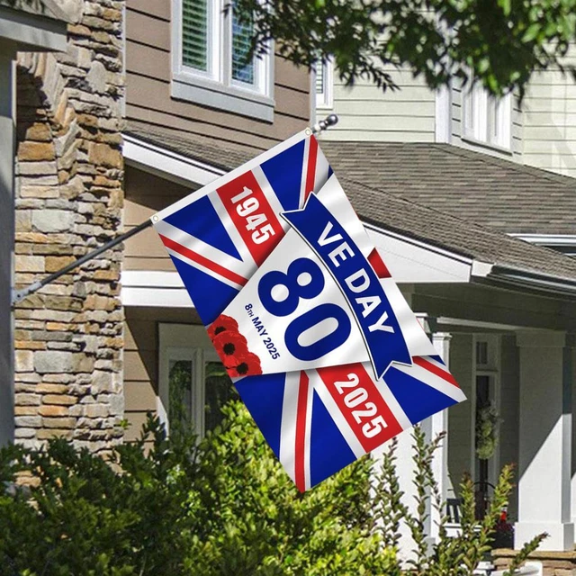 VE DAY 80TH Anniversary Flag 3'' X 5'' May 8, 2025 Lot U3 £7.44 ...