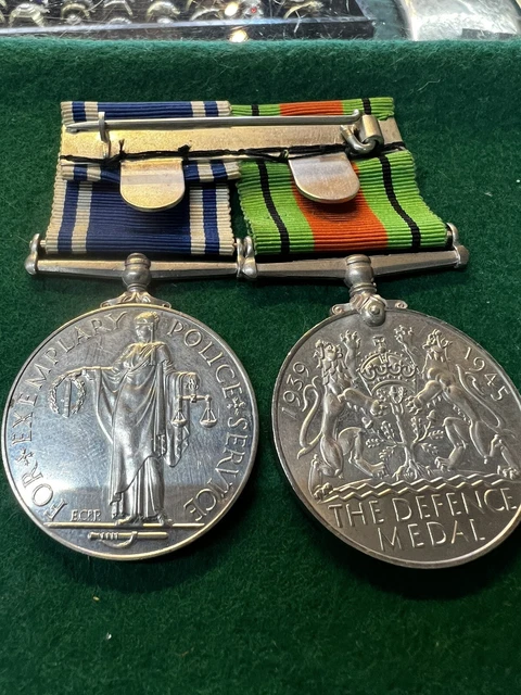 WW2 DEFENCE MEDAL And Police Medal For Exemplary Service Issued £1.00 ...