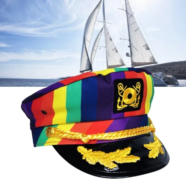 ADULT COSPLAY COP Hat Rainbow Hat Officer Hat Stage Performances £8.81 ...