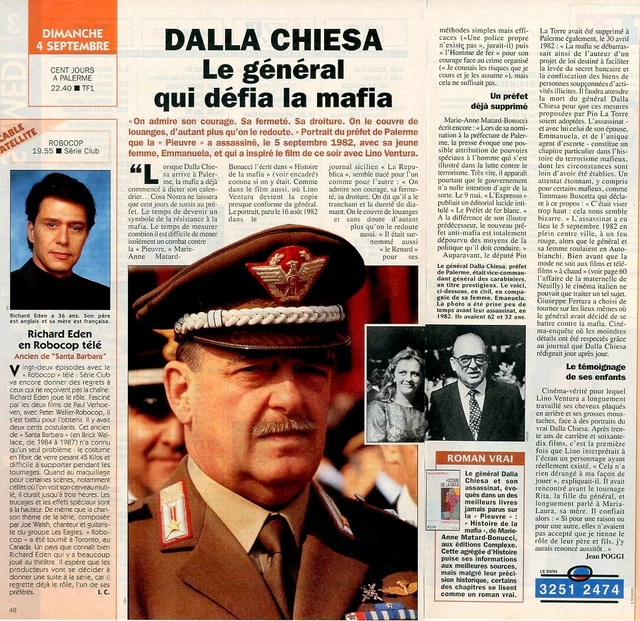 COUPURE DE PRESSE Clipping 1994 Dalla Chiesa défia la Mafia (1 page1/2 ...