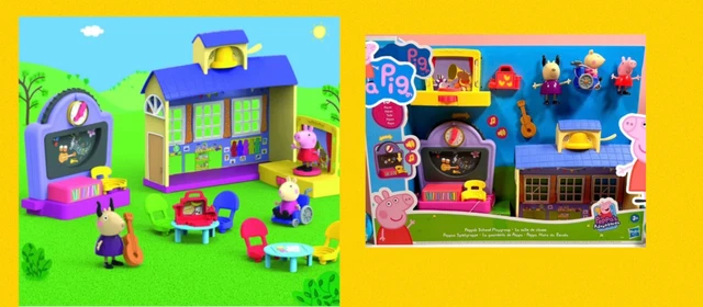 PEPPA PIG SCHOOL House with Sound Mandy Mouse Figure Stage Playgroup ...