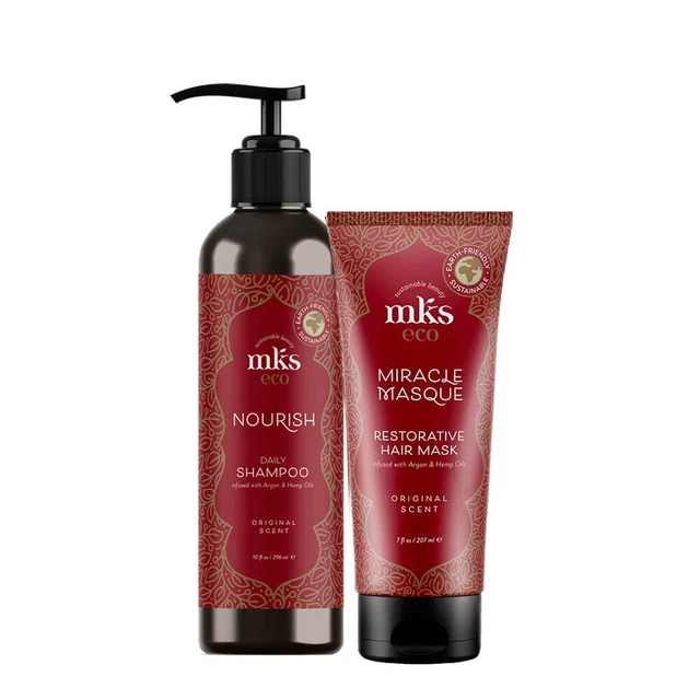 MKS ECO NOURISH Daily Shampoo Original Scent 296ml Restorative Mask 207ml EUR 37,58 - PicClick FR