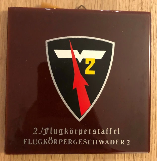 FLIESE LUFTWAFFE 2. FKG 2 Wappen Wappenkachel Pershing Wandkachel ...