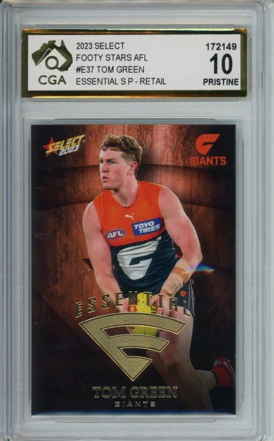 2023 SELECT AFL Footy Stars ESSENTIAL SP Tom Green Graded CGA 10 GWS ...