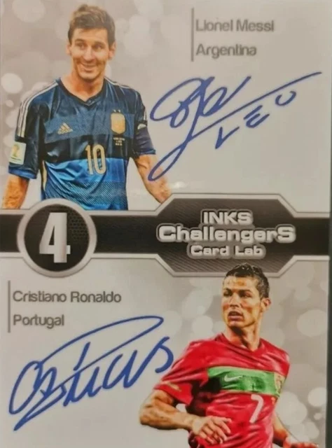 LIONEL MESSI AND Christian Ronaldo Dual Signed Photo Print 6 X 4 ...