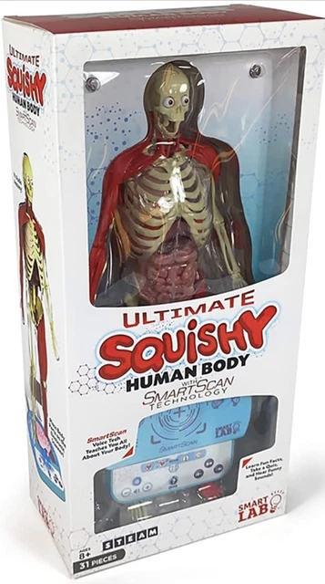 ULTIMATE SQUISHY HUMAN BODY W/SMARTSCAN Science Smart Lab 31 Pieces ...