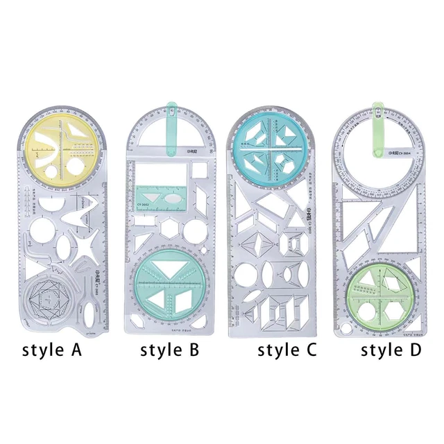 GEOMETRIC RULER, MEASURING Template, Drawing Template, Drawing Rulers ...