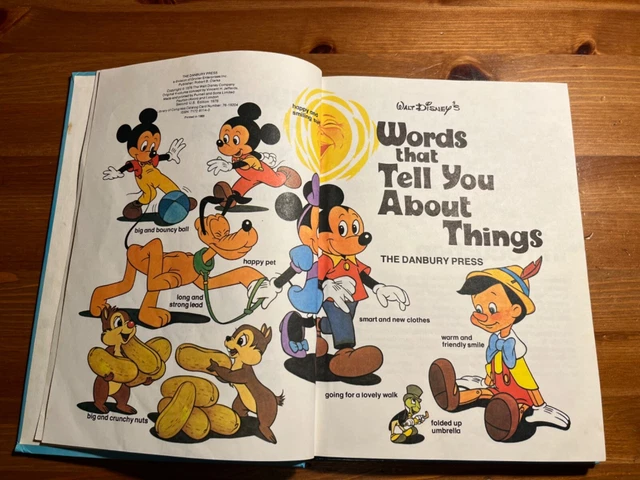 VINTAGE WALT DISNEY book Words That Tell You About Things, 2nd US ...