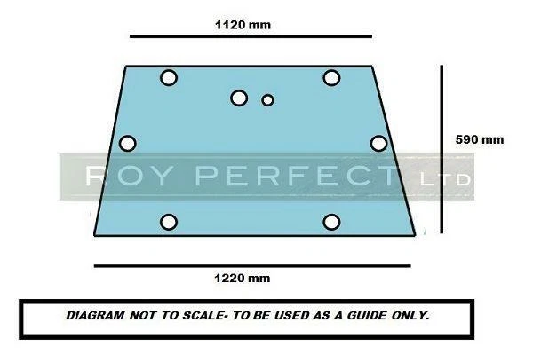 MASSEY FERGUSON 390 Tractor Rear Window Glass Silver Cab £105.00 ...