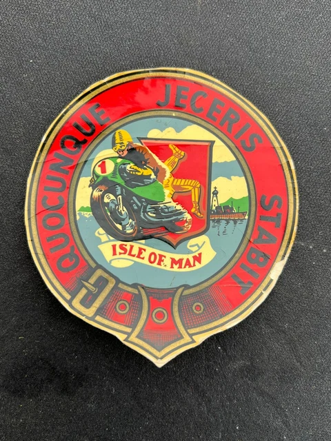 IOM ISLE OF Man TT Road Quocunque Jeceris Stabit Sticker Decal Graphic ...