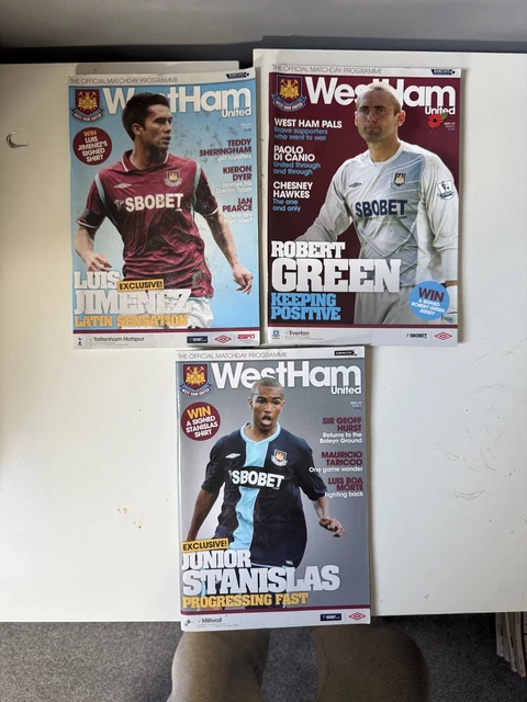 WEST HAM UNITED X39 Football Programmes From 1994 To 2011 (7th List ) £ ...