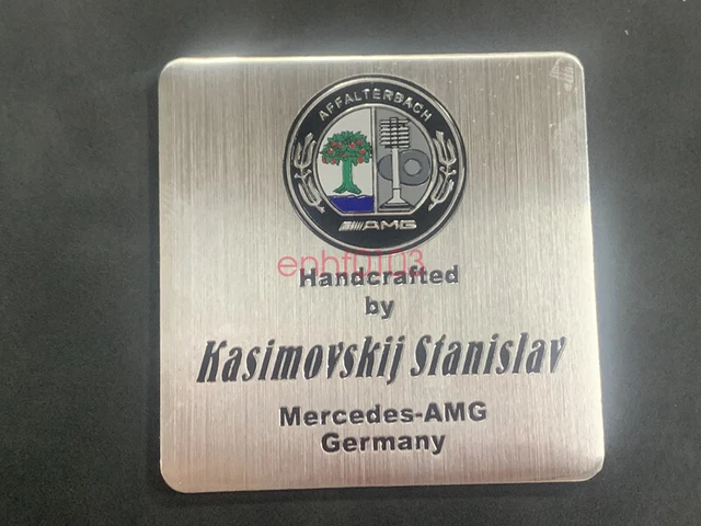 MERCEDES-BENZ ENGINE AMG designer signature nameplate label label For C ...