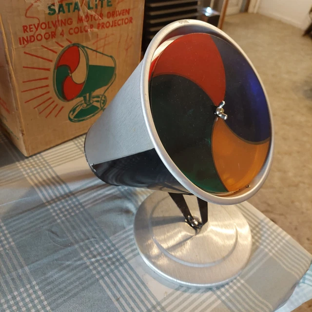 EVERGLEAM SATA LITE Revolving Color Wheel Light for VTG Metal Christmas ...