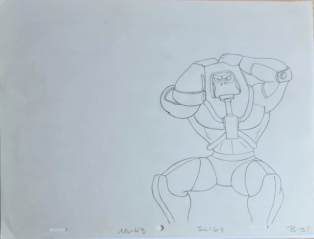 HE-MAN MOTU ANIMATION Production Cel Drawing: Man-E-Faces - 2745 $45.00 ...