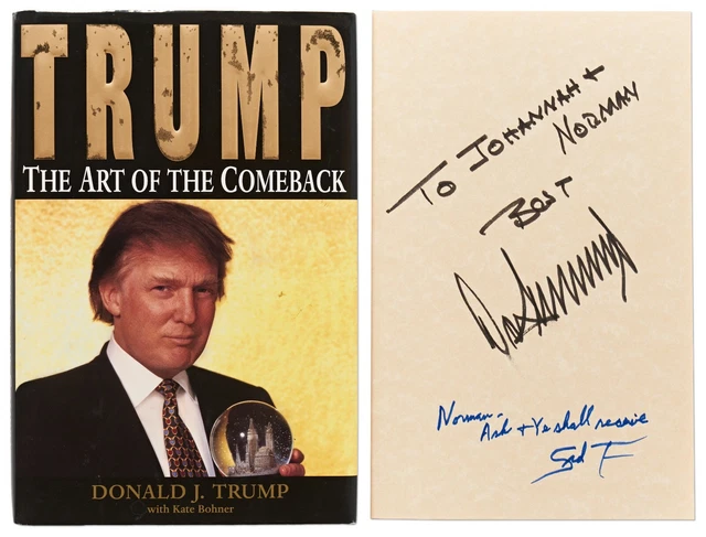 DONALD TRUMP SIGNÉ 1ère édition art of the comeback PSA EUR 952,19 ...