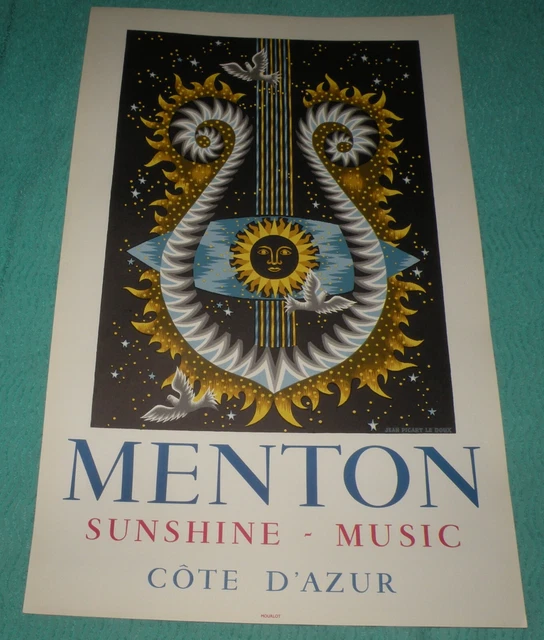 PICART LE DOUX Menton Sunshine Music 74.5 Cm X 48 Cm Tres Bon Etat EUR ...
