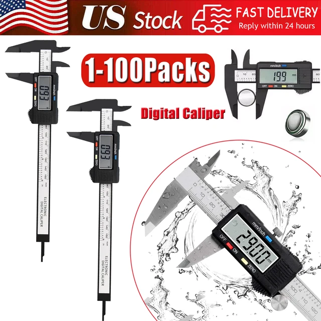 6& 150MM DIGITAL Caliper Micrometer LCD Gauge Vernier Electronic ...